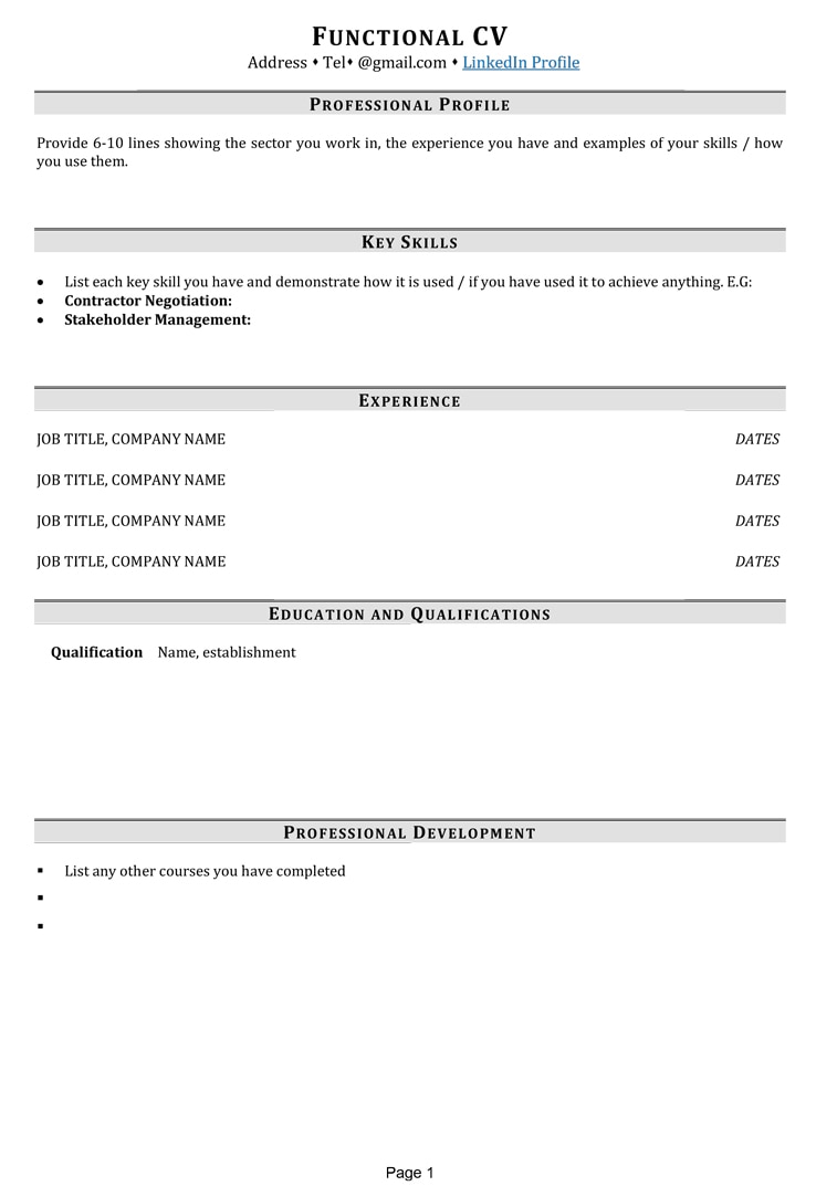 Types of CV – what are they, and which one should you choose | Totaljobs
